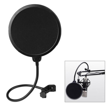 Studio Microphone Dual Layer Pop Filter, with Flexible Swivel Mounting ...