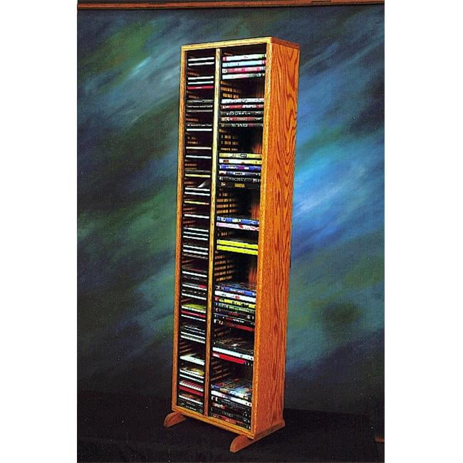 Wood Shed 211-4 CD-DVD Solid Oak Tower for CDs and DVDs - Individual ...