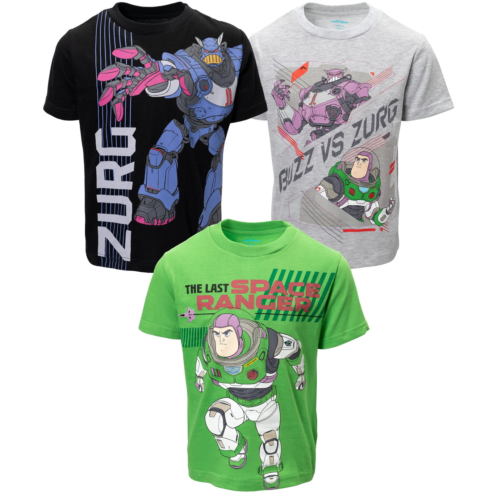 Disney Pixar Lightyear Buzz Lightyear Little Boys 3 Pack T-Shirts ...
