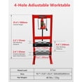 6 Ton H Frame Hydraulic Shop Press, Adjustable Working Platform ...