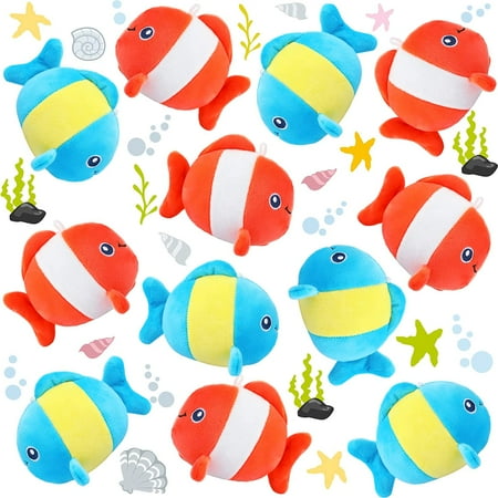 Lepai 12 Pieces Plush Stuffed Ocean Animals, Mini Soft Stuffed Sea ...