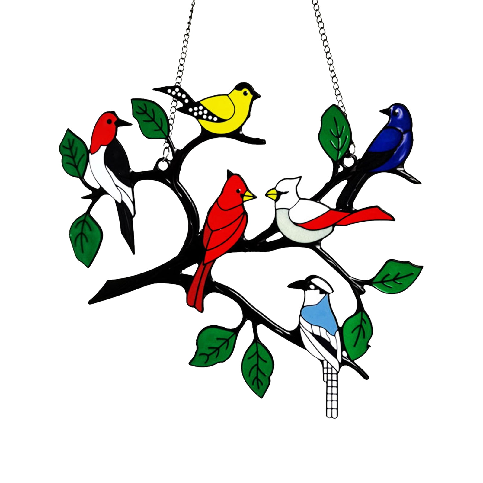 Gecheer Suncatcher Window Hangings Multicolor Birds on a Wire Birds ...