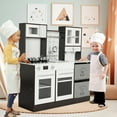 Pirecart Kids Kitchen Playset for Girls Boys Wooden Chef Pretend Play ...