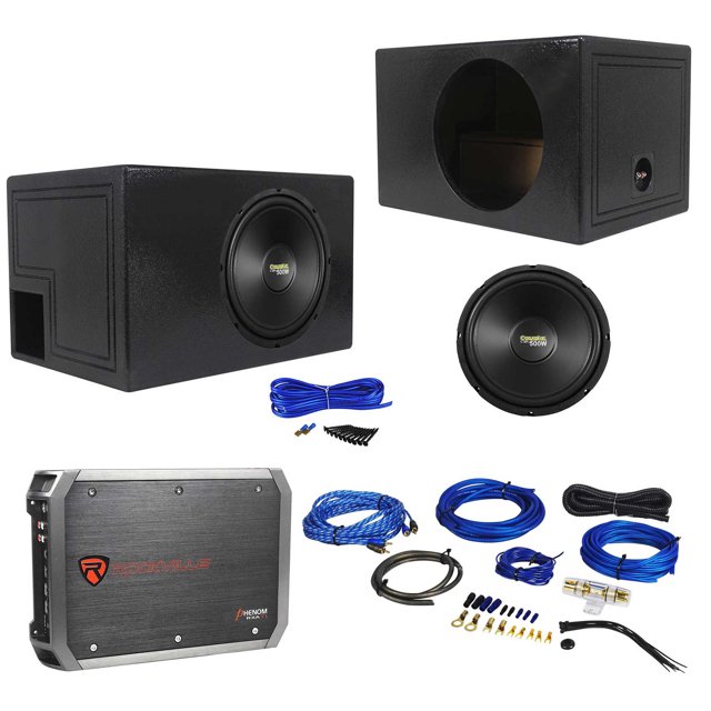 Coustic By MTX C124 12" 500w Subwoofer+Vented Sub Box Enclosure ...