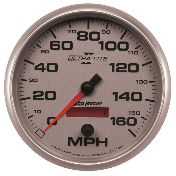 AutoMeter 4989 Ultra-Lite II Programmable Speedometer; 5 in.; Silver ...