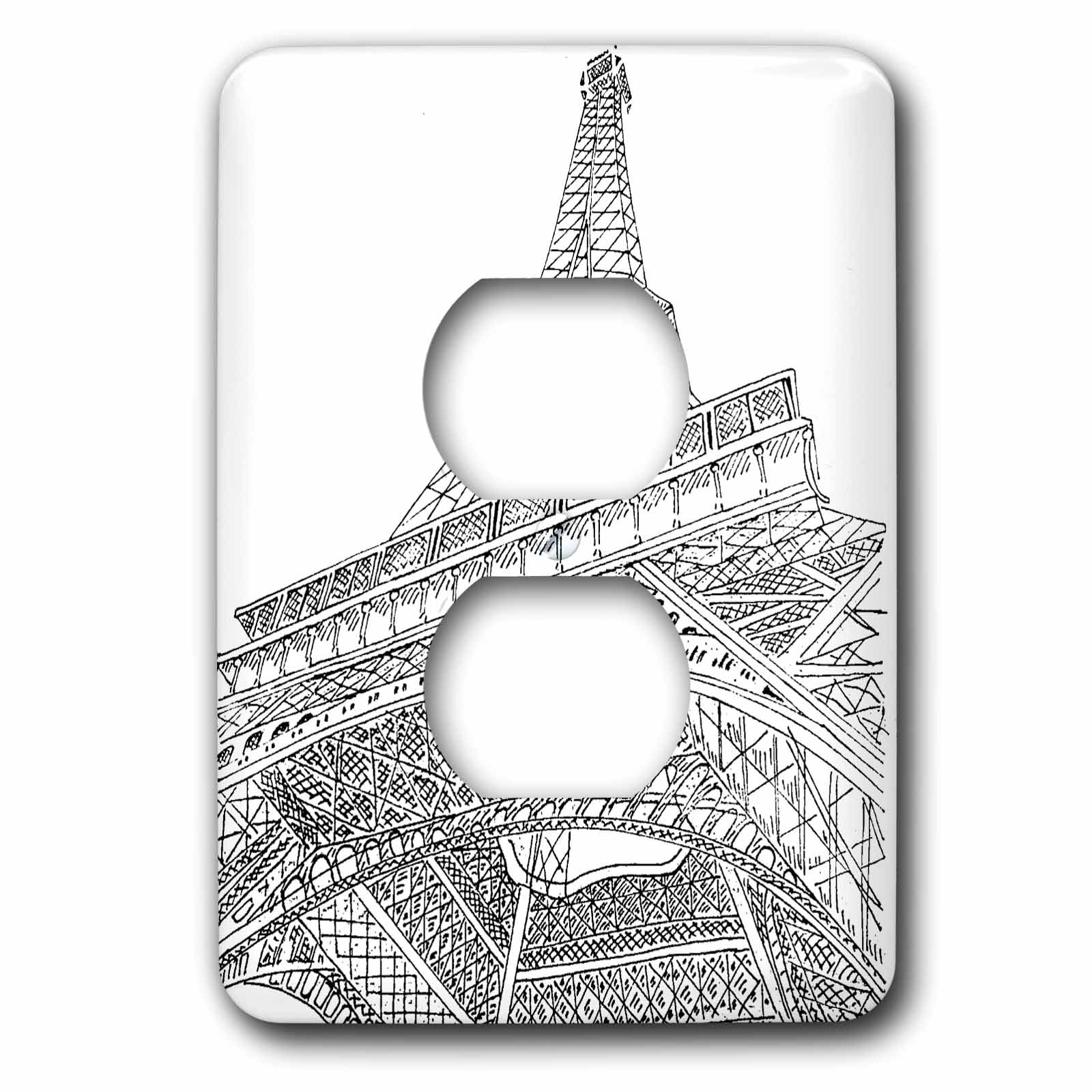 Eiffel Tower Paris France 2 plug outlet cover lsp-123385-6 - Walmart.com
