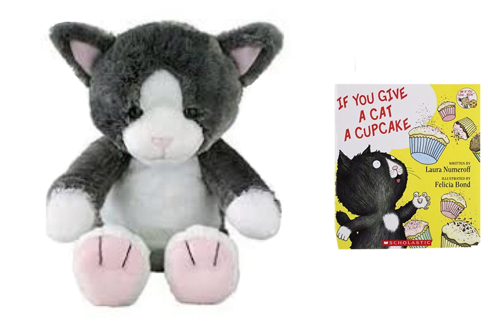 If You Give a Cat Cupcake & Book Set of 2 Bundle Soft Stuffed 12” New ...