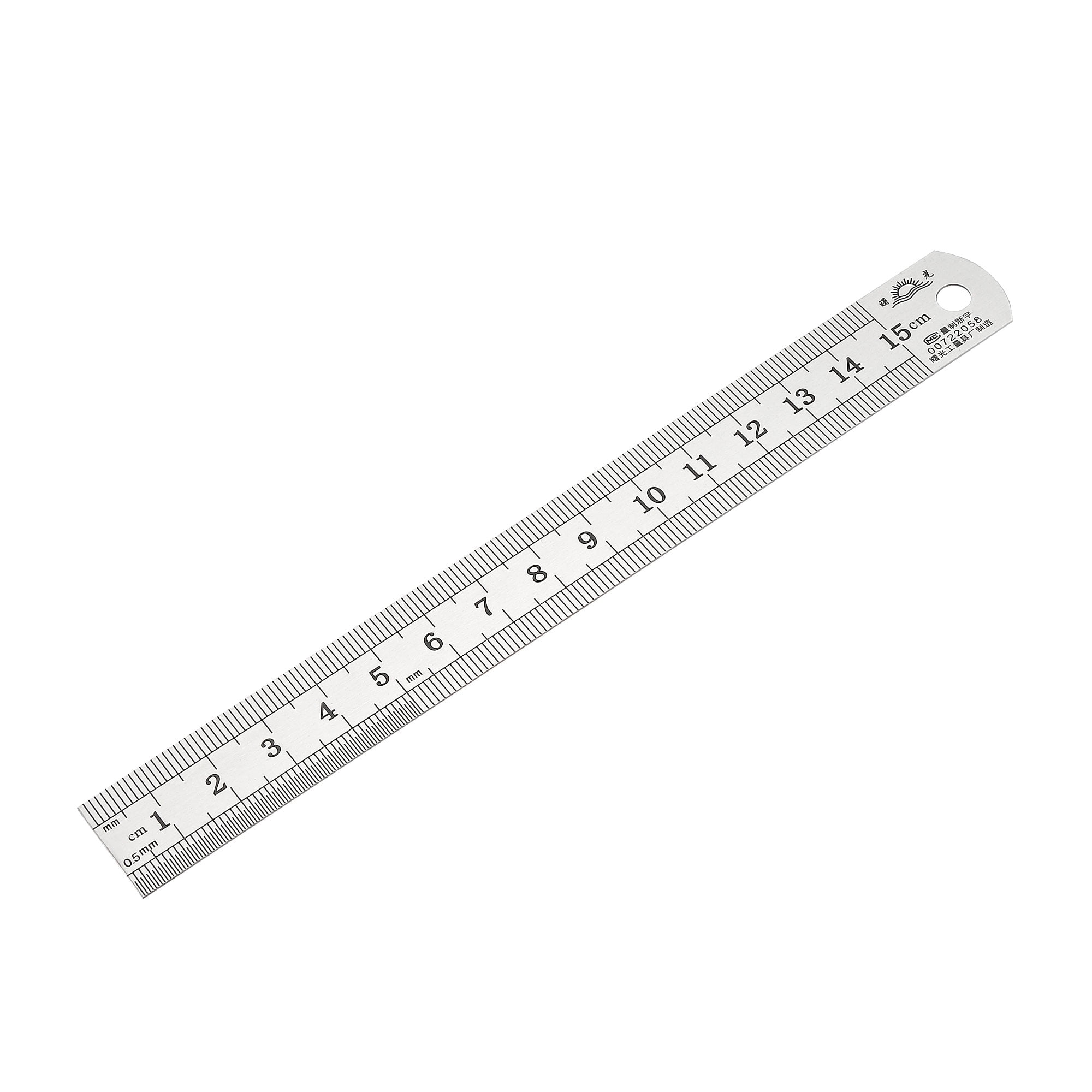 Straight Ruler 150mm 6 Inch Metric Stainless Steel Measuring Rulers ...