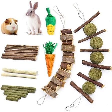 P5HAO Rabbit Chew Toys for Teeth Grinding,Rabbit Toys Natural Apple ...