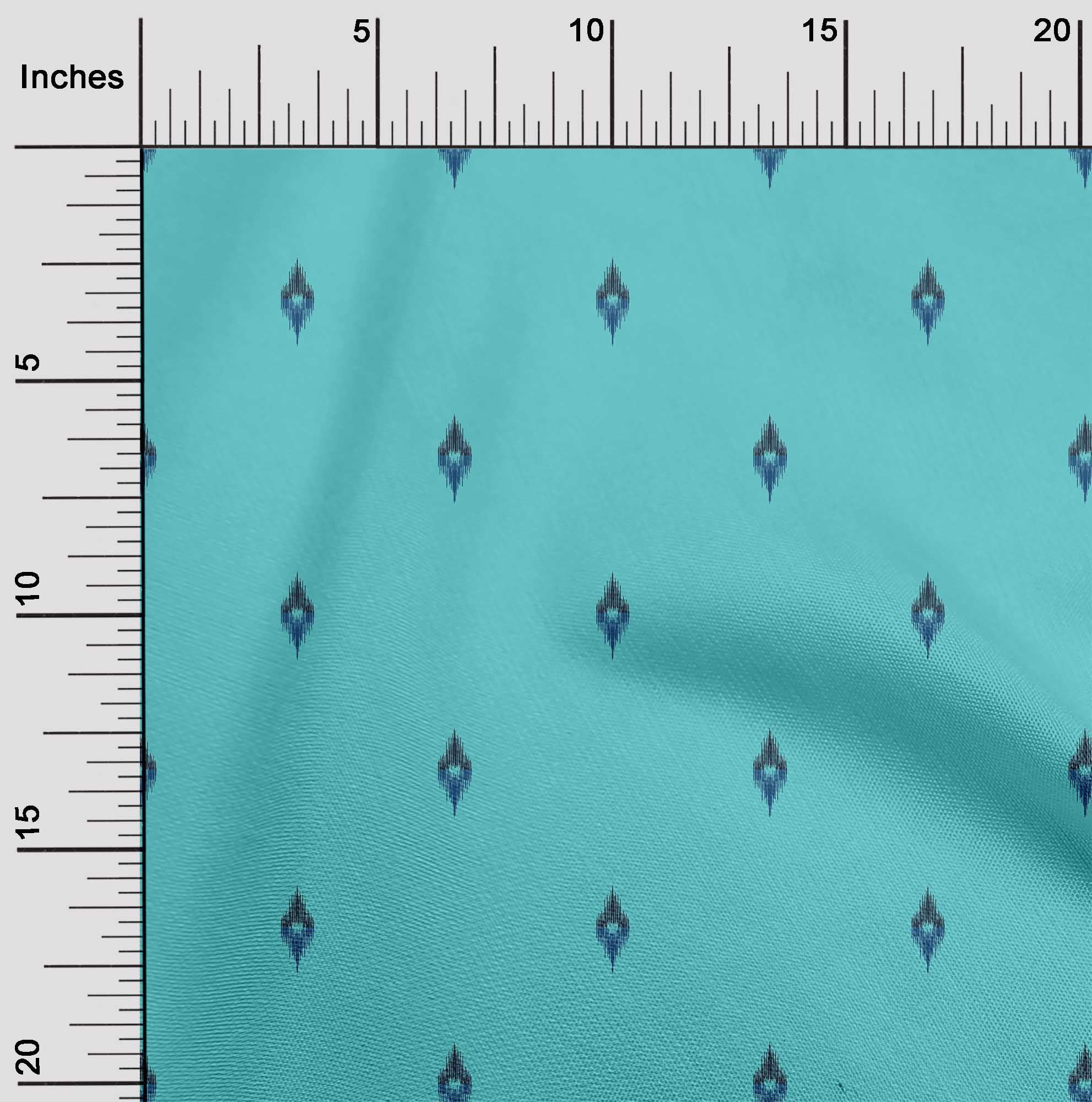 oneOone Silk Tabby Fabric Small Motif Ikat Print Fabric By Yard 42 Inch ...