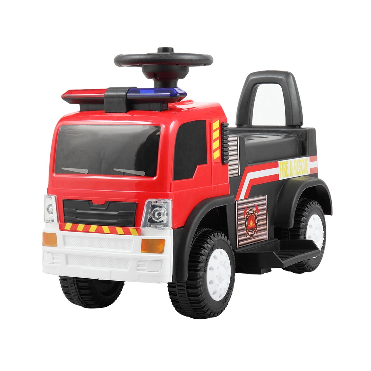 Cfowner Electric Kids Ride On Fire Truck, 6V Battery Powered Toy Car ...