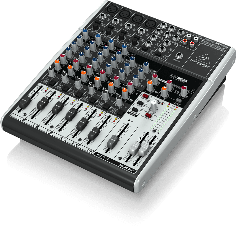 Behringer 1204USB Premium 12-Input 2/2-Bus Mixer w/ Xenyx Mic Preamps ...
