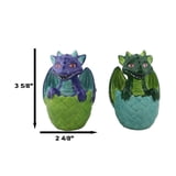 Green And Blue Dragon Hatchlings In Half Cracked Eggs Salt Pepper ...