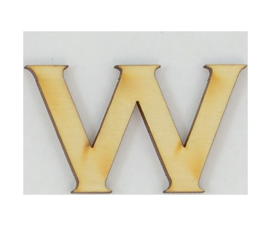 1 Pc, 12 Inch X 1/8 Inch Thick Wood Letters W In The Copperplate Gothic ...