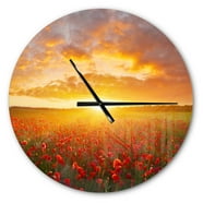 Designart 'Gold Texture ' Modern wall clock - Walmart.com