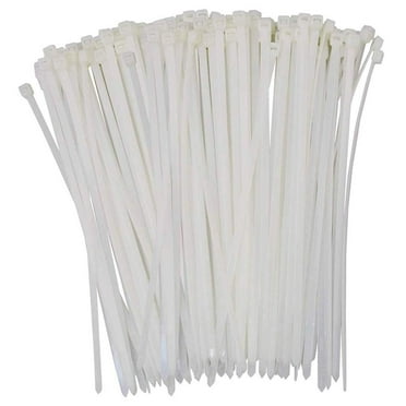 Wideskall 6" inch White Nylon Cable Zip Ties Self Locking 2.8 mm ...