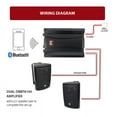Dual Bluetooth 2 Channel Stereo Class-D Amplifier 100 Watts Peak Power ...