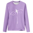 Graphic Tees for Women A Modern Printed Long Sleeve Round Neck Tee for ...