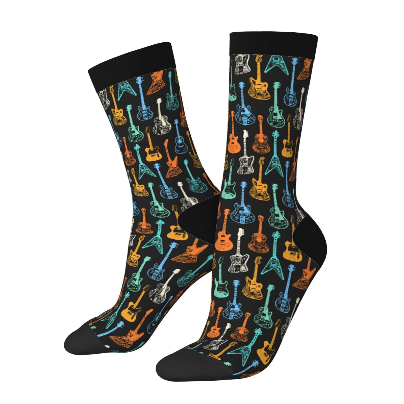 Click here for Saiise Colorful Guitar Print Unisex Crew Socks  Ca... prices