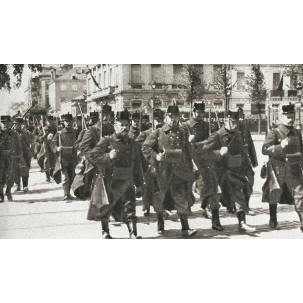 Belgian Infantry On The March From Brussels To Louvain During Wwi. From ...