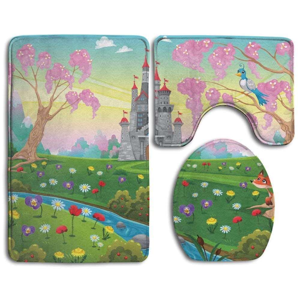 GOHAO Fairy Tale Castle Scenery in Floral Garden Princess Kids Girls ...