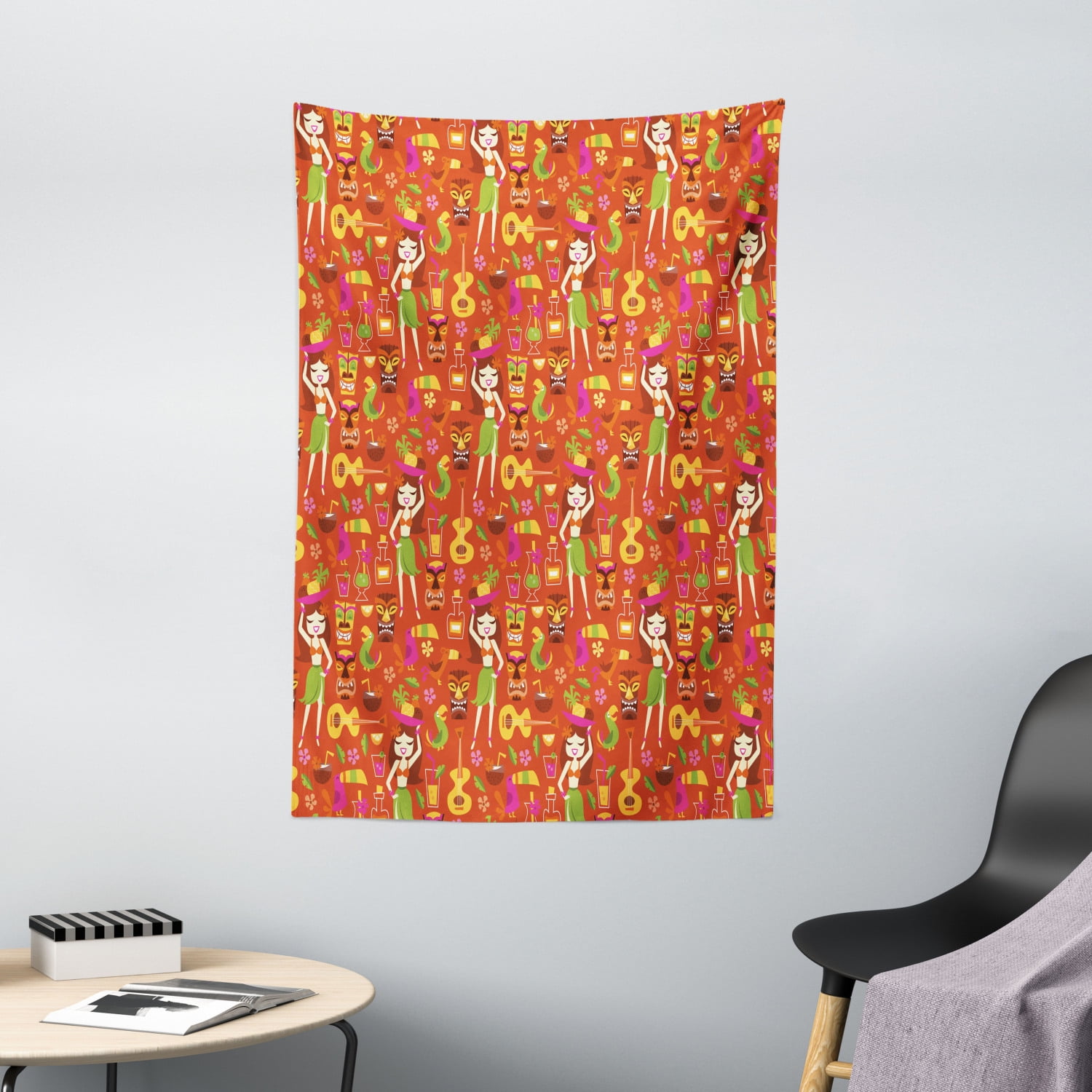Bar Tapestry, Hawaiian Holiday Luau Party Night with Girls Ukulele ...