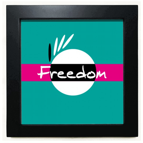 Black Freedom Equal Rights Black Square Frame Picture Wall Tabletop ...