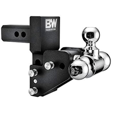 B&W TS20049B Tow and Stow 2.5 Inch Shank Tri Ball Hitch Mount with 7 ...