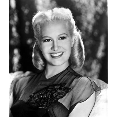 Marilyn Maxwell smiling in Black See Through Dress Portrait Photo Print ...