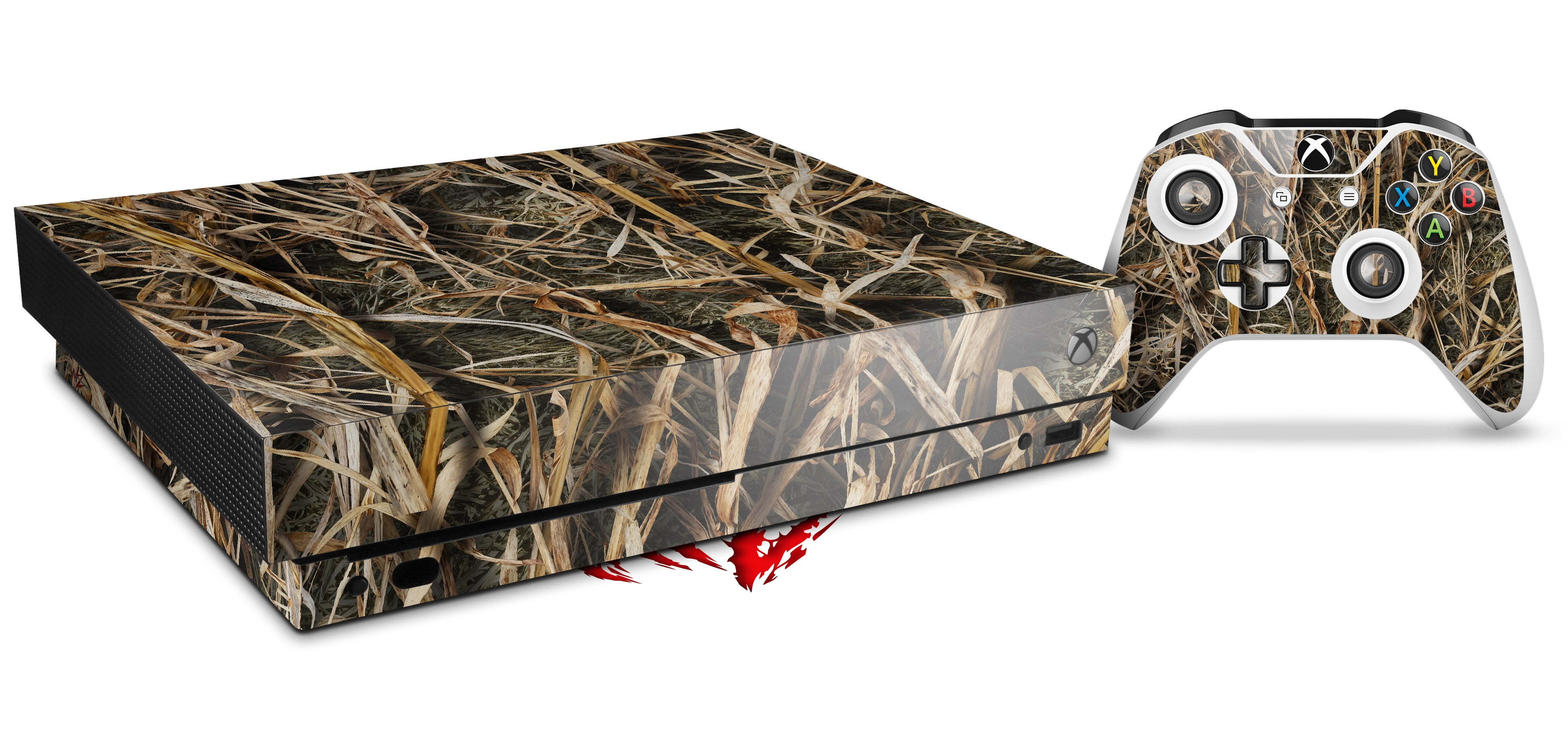 Skin Wrap for XBOX One X Console and Controller WraptorCamo Grassy ...