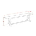 Dining Bench V Style - Farmhouse Entryway Bench - Linen White Top ...