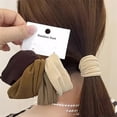 4 Set Solid Widen Thicken Hair Band Ropes Women Ponytail Holder Hair ...