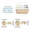 600Pcs 12 Style Iron Bead Caps Flower Multi-Petal Mixed Color 8~10x2 ...
