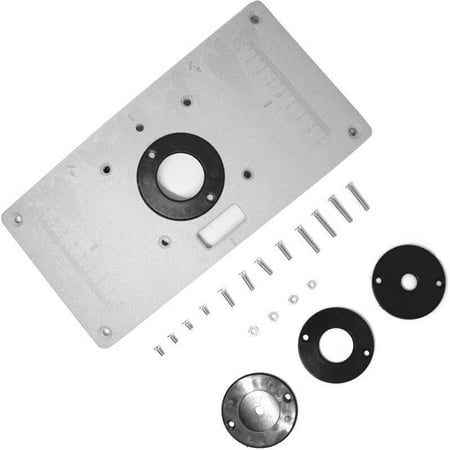 Woodworking Router Table Aluminum Insert Plate with Rings and Screws ...