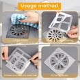 25 Pack,4" X 4" Disposable Shower Drain Cover Hair Catcher, Square ...
