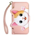 For Apple iPhone 17 Case Cat Pattern Buckle Zipper Wallet 5-card Flip ...