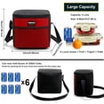 6 Can/5L Lunch Bag for Women Men Portable Lunch Box Small Cooler Bag ...