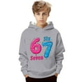 Kids Girls' 67 Hoodies Letter Rap Cute Hoodies Long Sleeve Pullover Hip ...