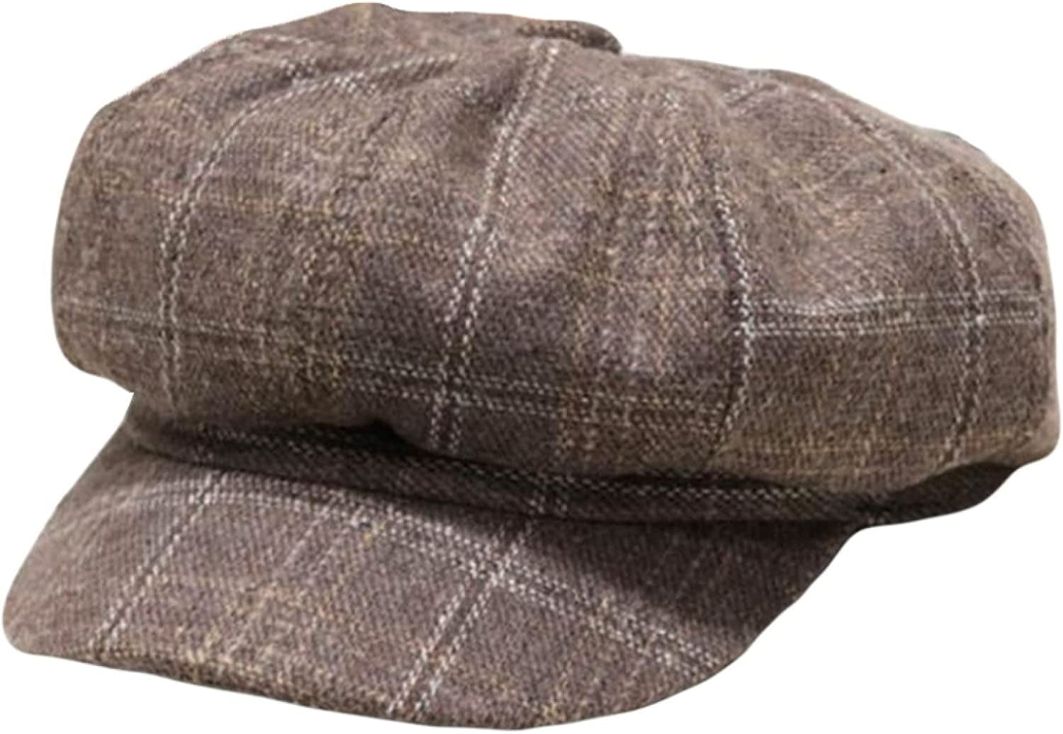 CoCopeaunts Newsboy Hats for Women Solid Plain Octagonal Newsboy Cap ...