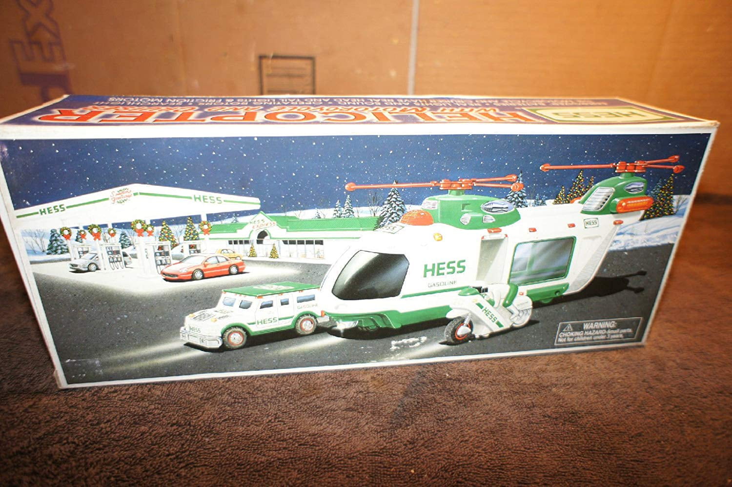 Hess 2001 Toy Helicopter with Motorcycle and Cruiser - Walmart.com ...