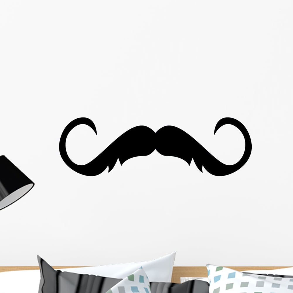 Refined Artist Silly Mustache Wall Decal Sticker by Wallmonkeys Peel ...