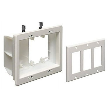 Arlington DBVS1C-1 Low Profile IN BOX Recessed Outlet Box Wall Plate ...