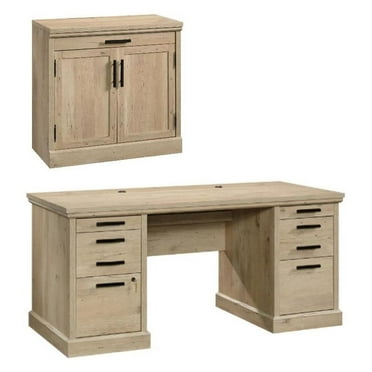 Home Square 2-Piece Set with Executive Desk & Utility Stand Library ...