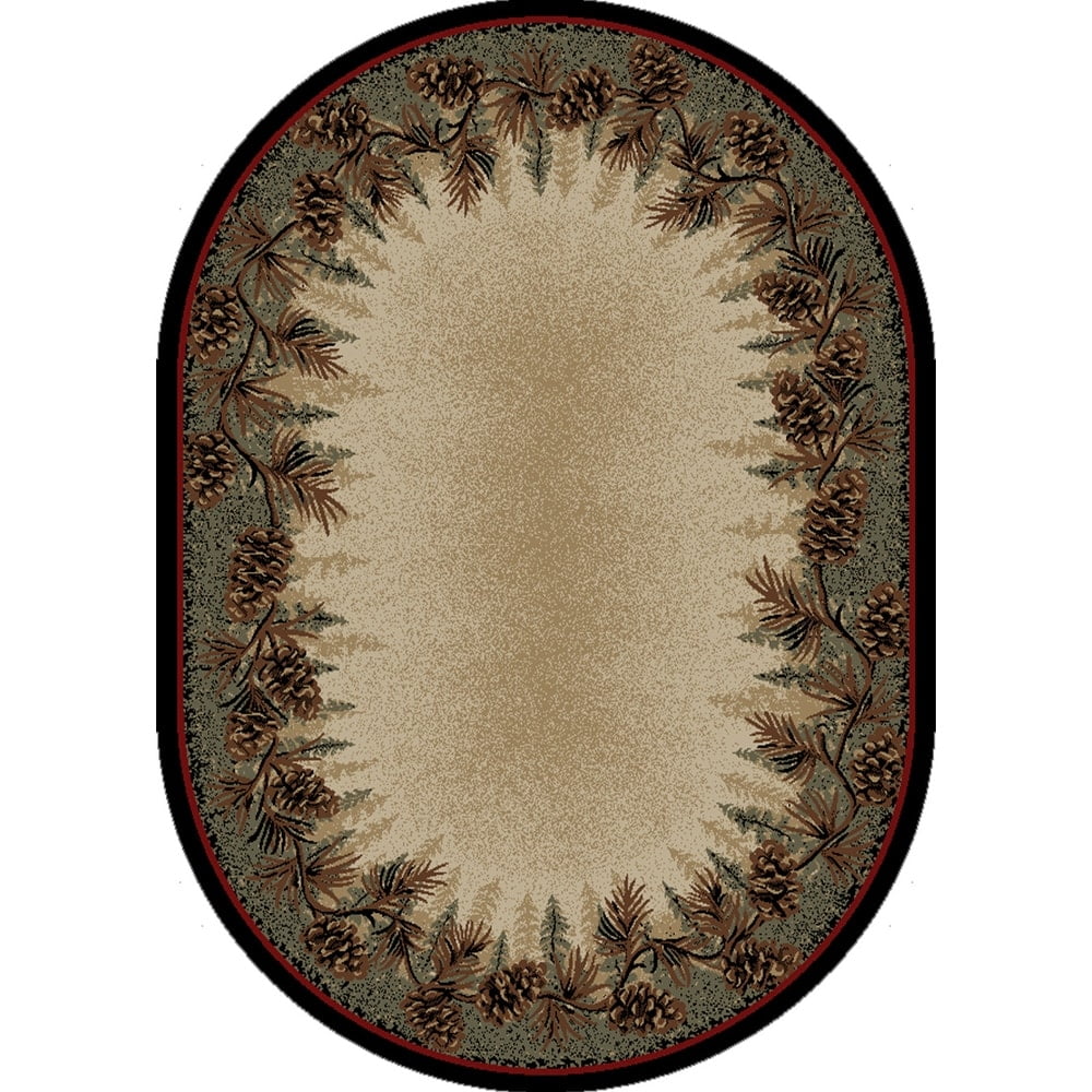 Rug Empire American Destination Mount Le Conte Pine Cone Lodge Rustic ...
