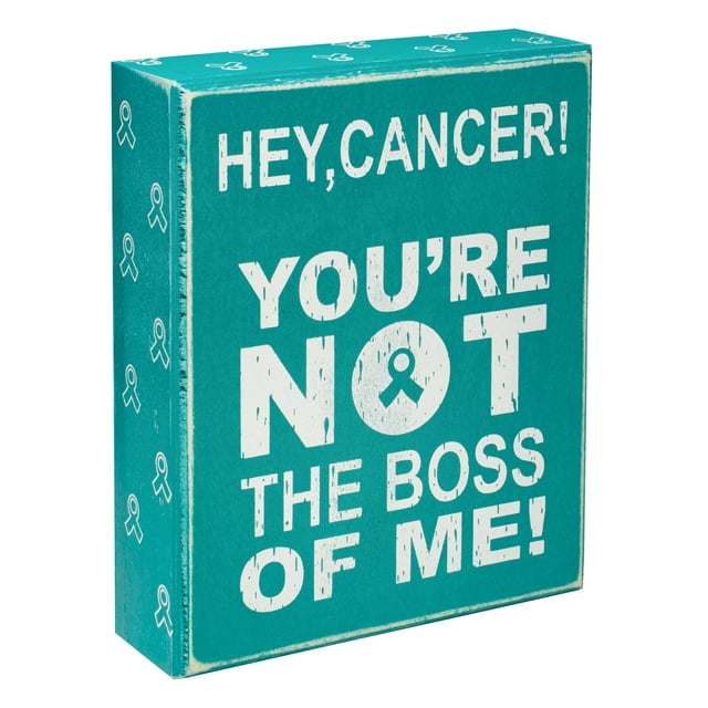 JennyGems Cancer Awareness Sign, Hey, Cancer You're Not the Boss Of Me ...
