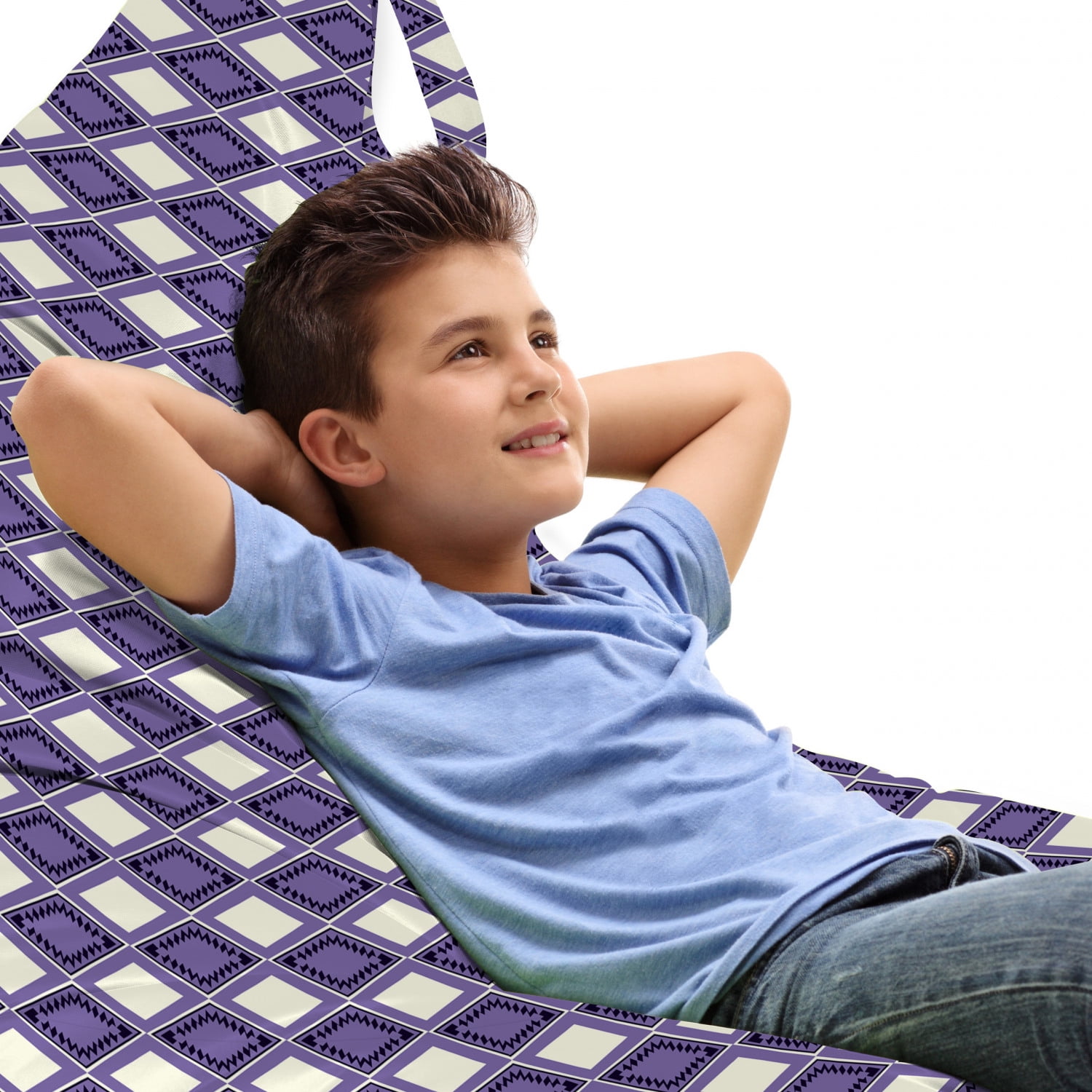 Geometric Lounger Chair Bag, Abstract Shapes Rhombus Rectangles in ...