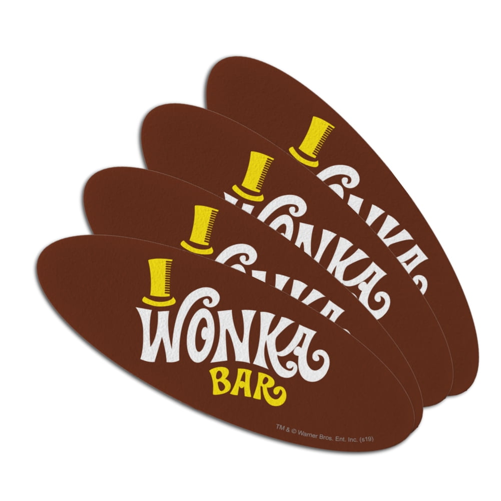 Willy Wonka and the Chocolate Factory Wonka Bar Logo Double-Sided Oval ...