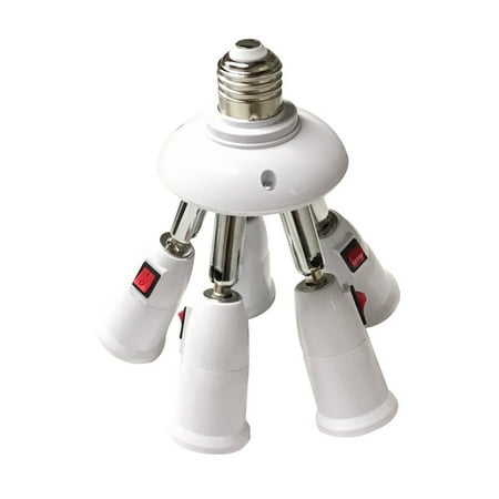 maskred E27 Lamp Head Base Bulb Socket Splitter Light Adapter ...