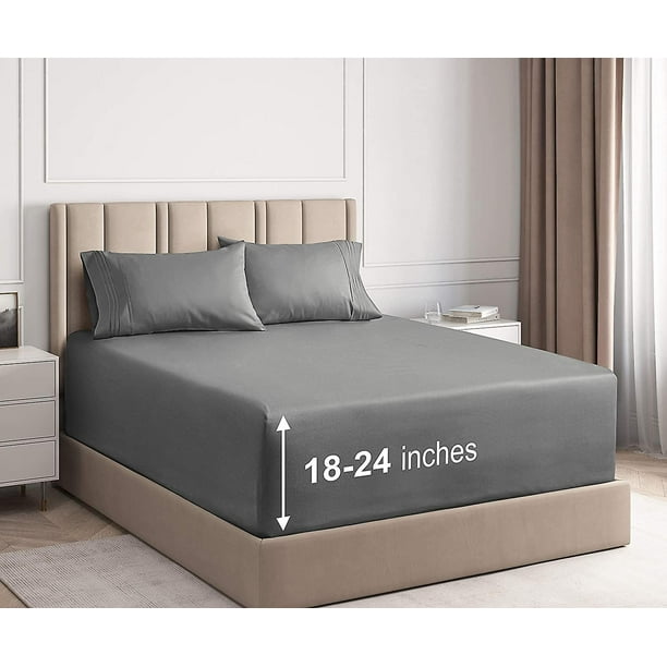 Extra Deep Pocket Sheets-4 Piece Sheet Set-full Sheets Deep Pocket ...