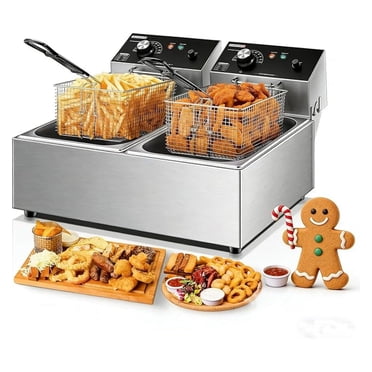 Commercial Deep Fryer with Basket, 3400W 12.7QT/12L, Detachable Large ...